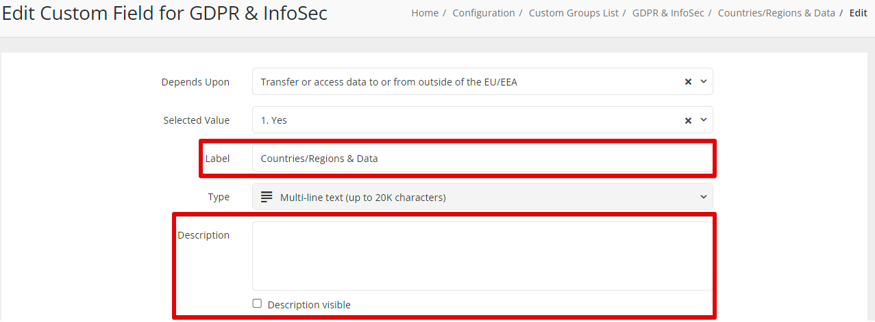Configuring Custom Data Fields Configuring Custom Data Fields
